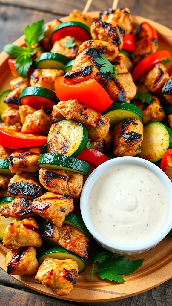Grilled Chicken Kabobs with Vegetables